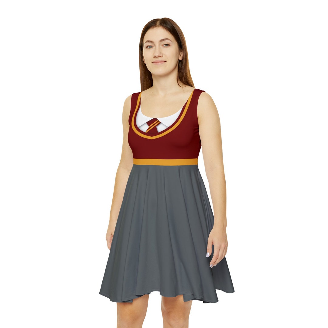 Wizard School Red and Gold Uniform Dress - Etsy