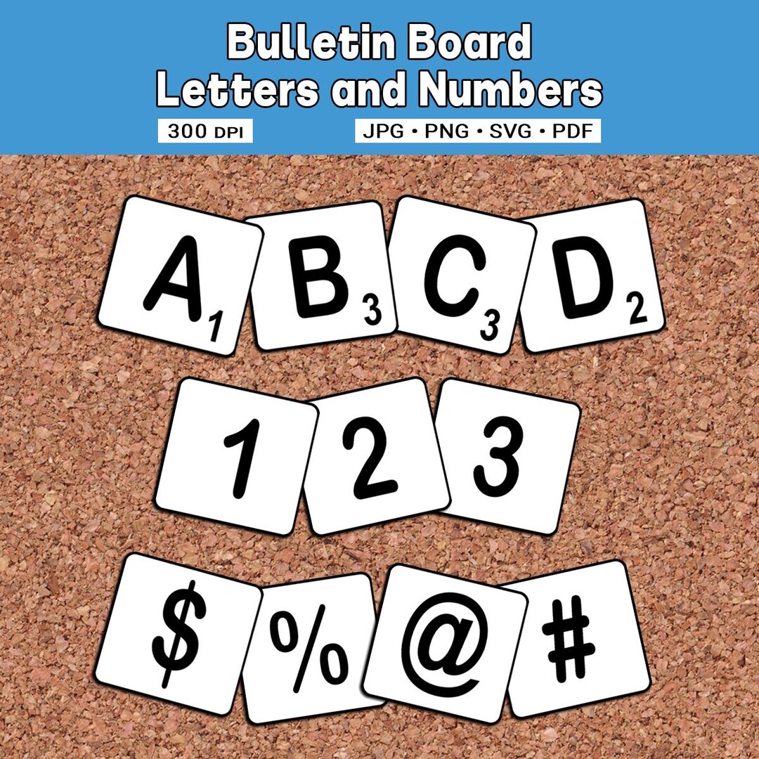 Scrabble Letters Font Printable Letters Bubbly Lettering Bulletin Board ...