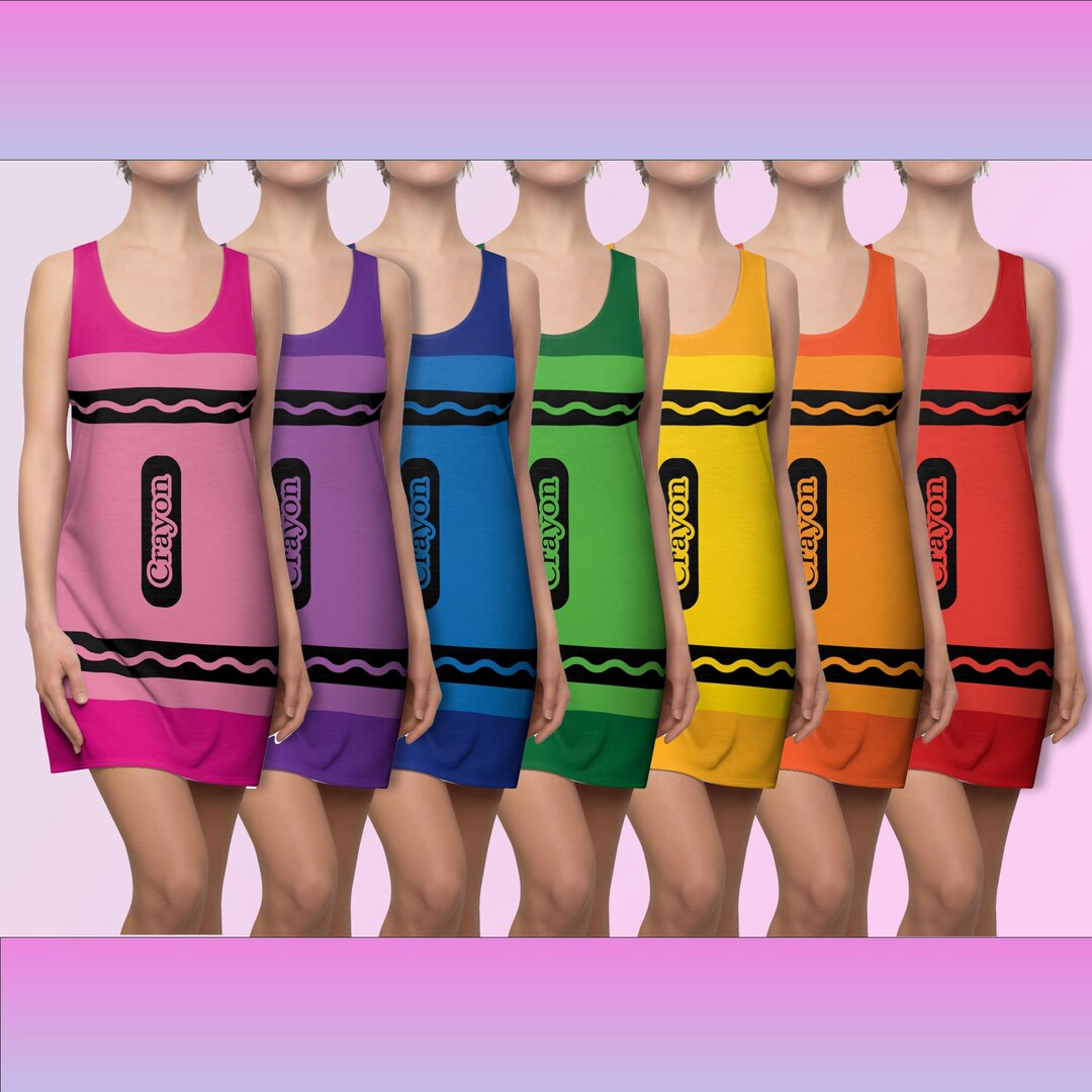 Colorful Crayon Tank Dress - Etsy