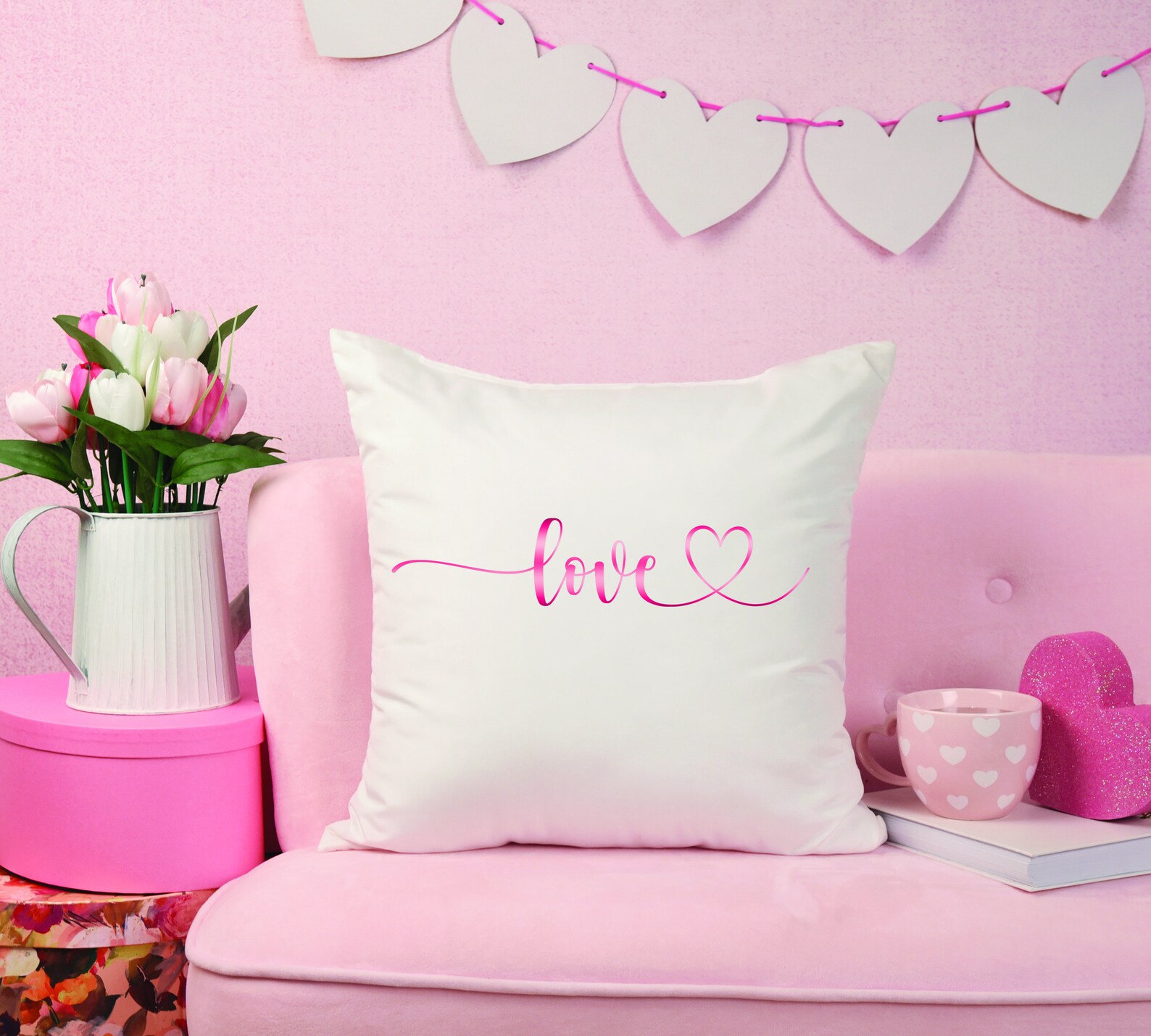 Love Heart Script SVG Cut Files: Wedding, Valentine's Day (digital ...