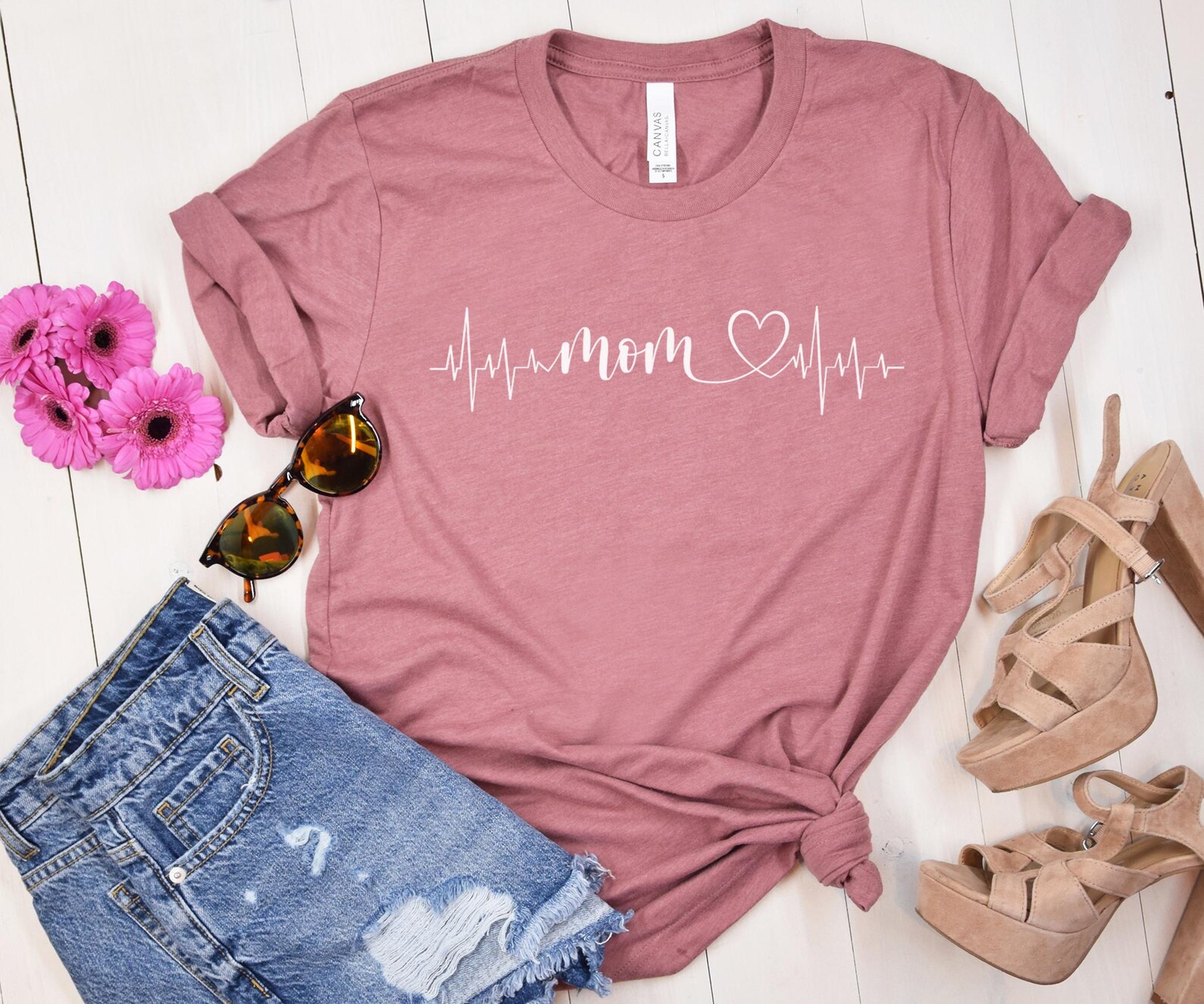 Mom Heartbeat SVG: Heart Line Art (digital Download) - Etsy