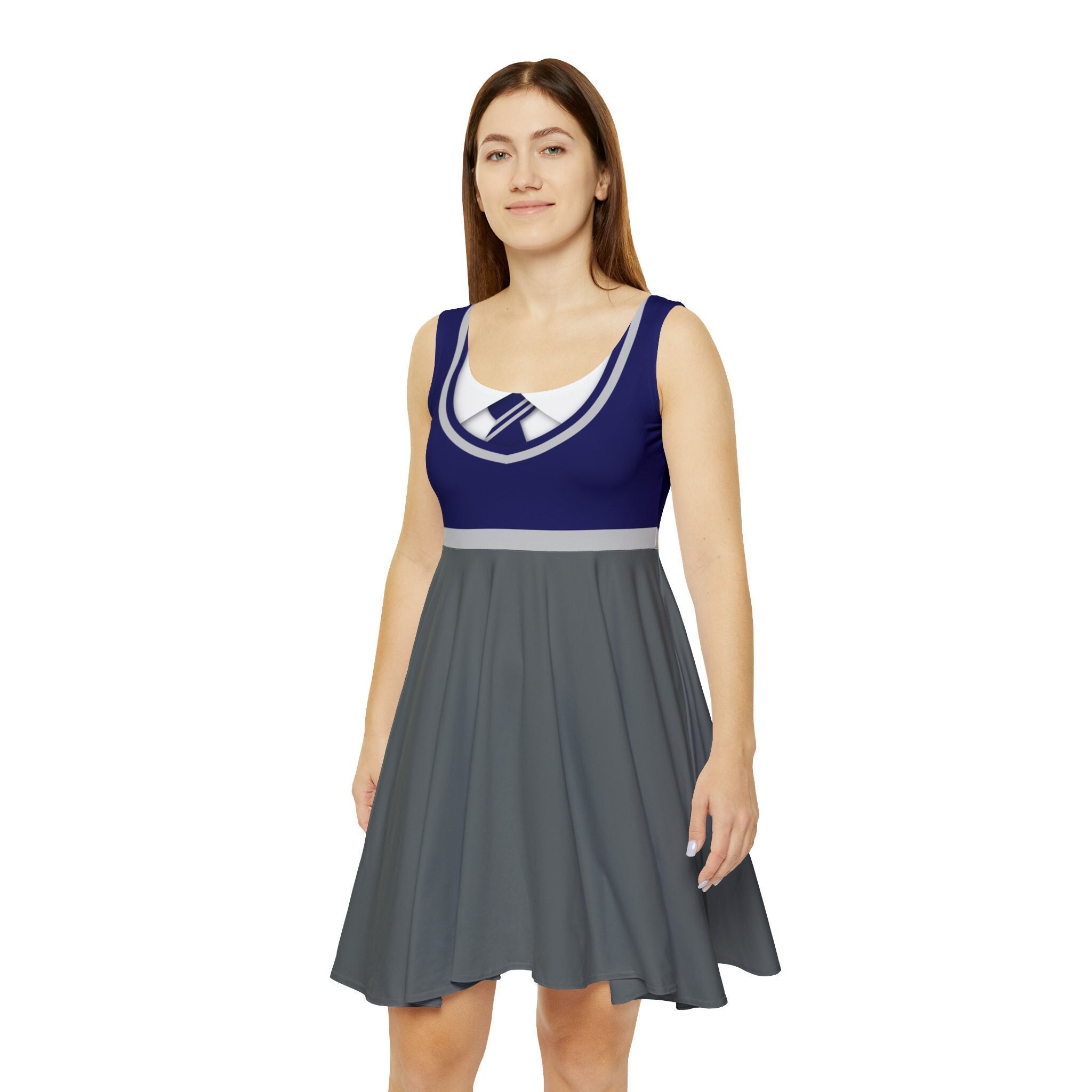 Wizard School Blue and Silver Uniform Dress - Etsy