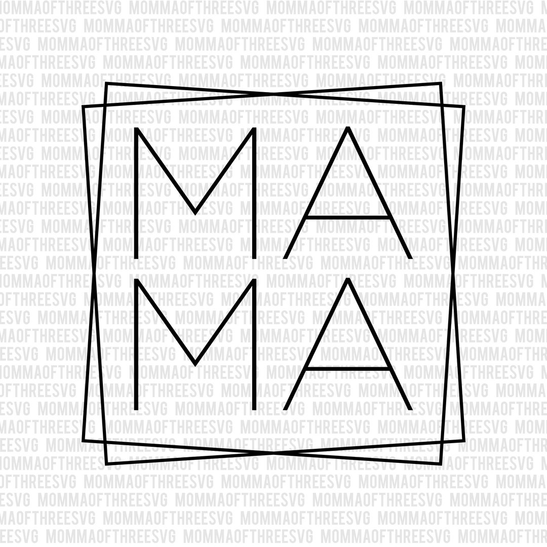 MAMA, Mama Frame SVG, Mama Letters in a Frame, Cricut Mama SVG - Etsy