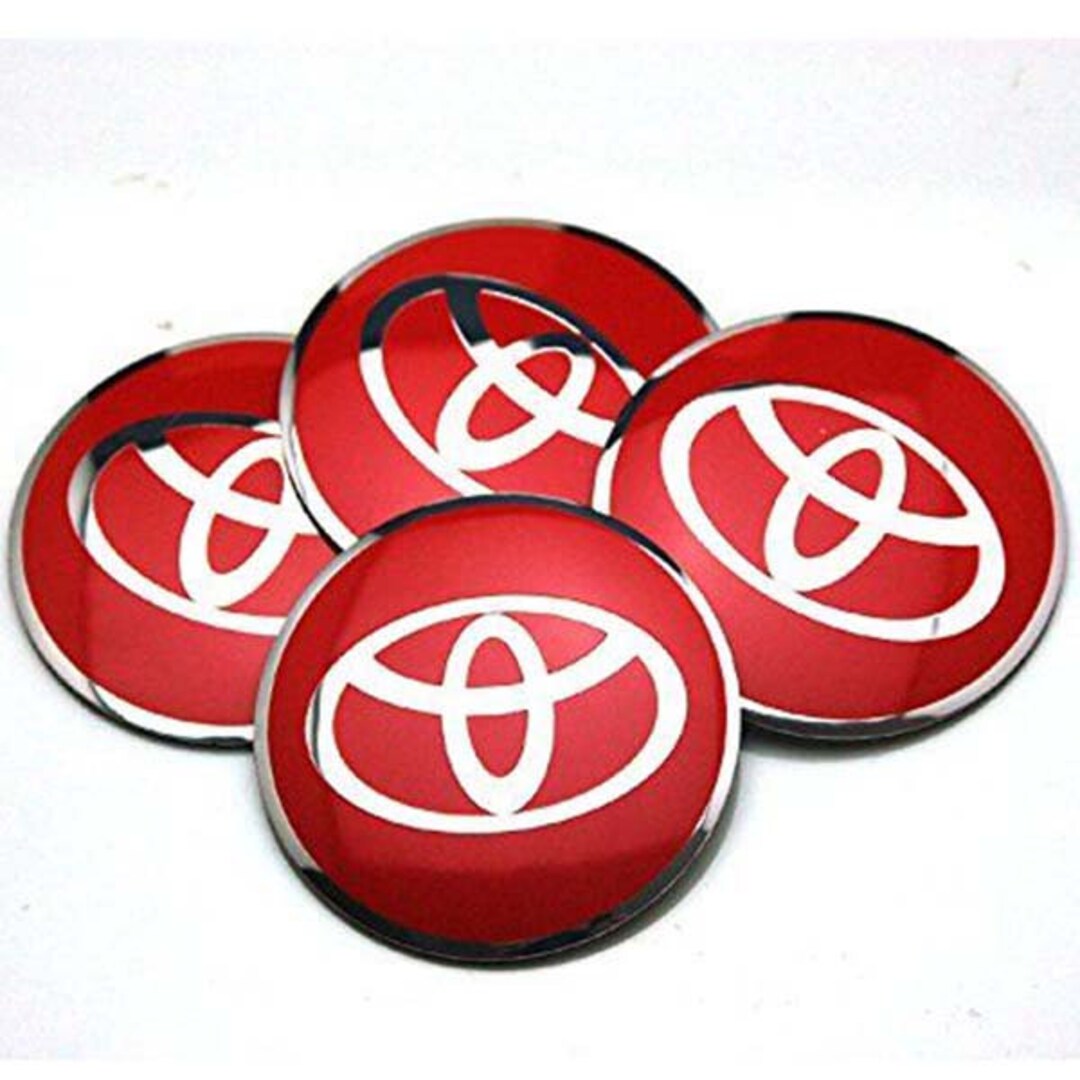 Toyota Alloy Wheel Center Caps Red Chrome 60mm - Etsy UK