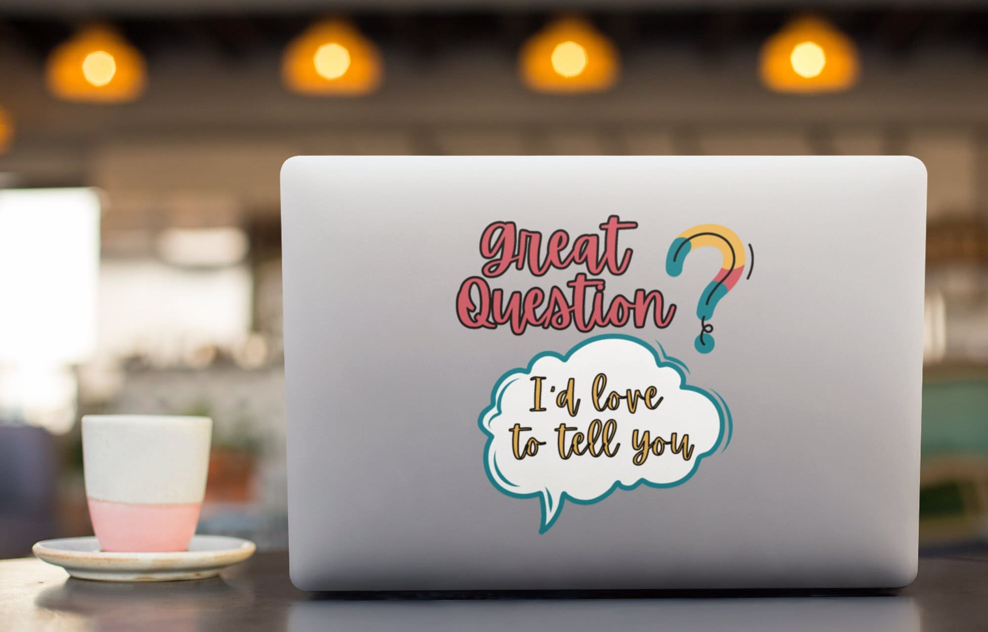 Great Question Kiss-cut Stickers, Graet Question I'd Love to Tell You ...