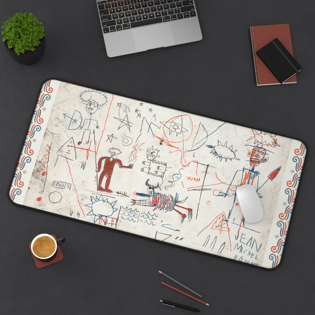 Michael Basquiat MOMA Desk Mat, Print Extend Desk Mat, Extra Large ...