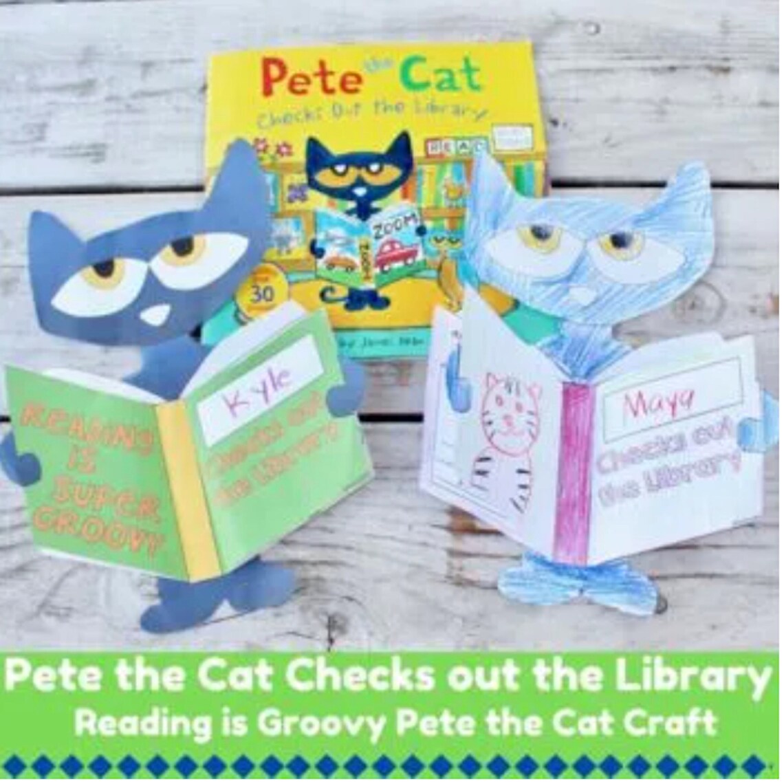 Pete the Cat Checks Out the Library: Book Craft Reading Activity Back ...