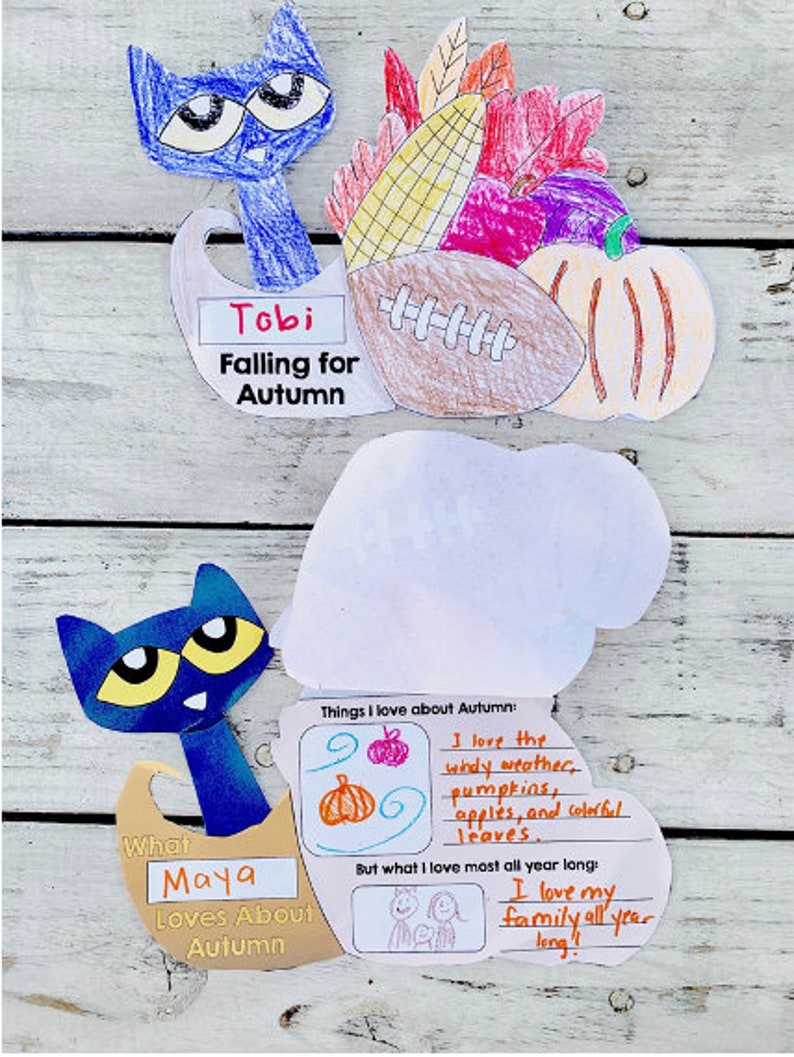 Pete the Cat Falling for Autumn Read Aloud Craft: Fall Cornucopia ...