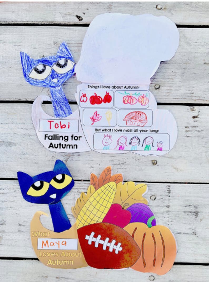 Pete the Cat Falling for Autumn Read Aloud Craft: Fall Cornucopia ...