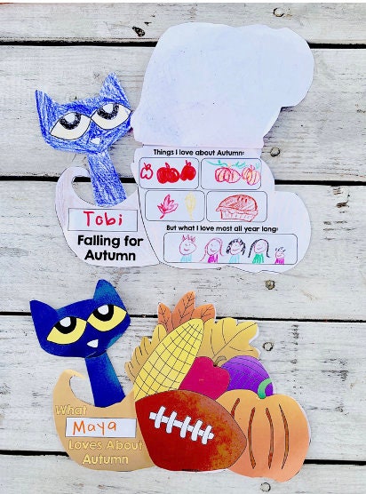 Pete the Cat Falling for Autumn Read Aloud Craft: Fall Cornucopia ...