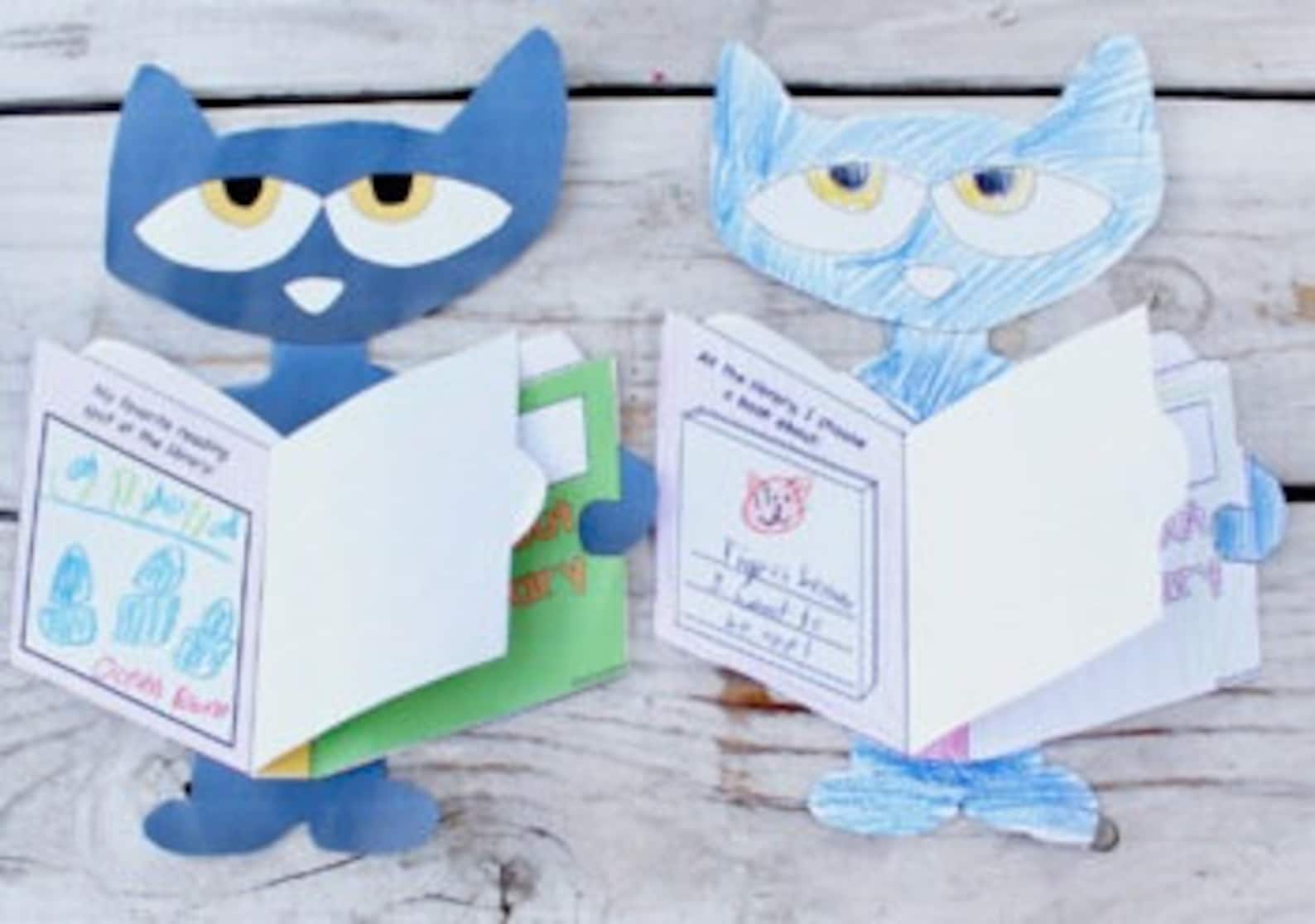 Pete the Cat Checks Out the Library: Book Craft Reading Activity Back ...