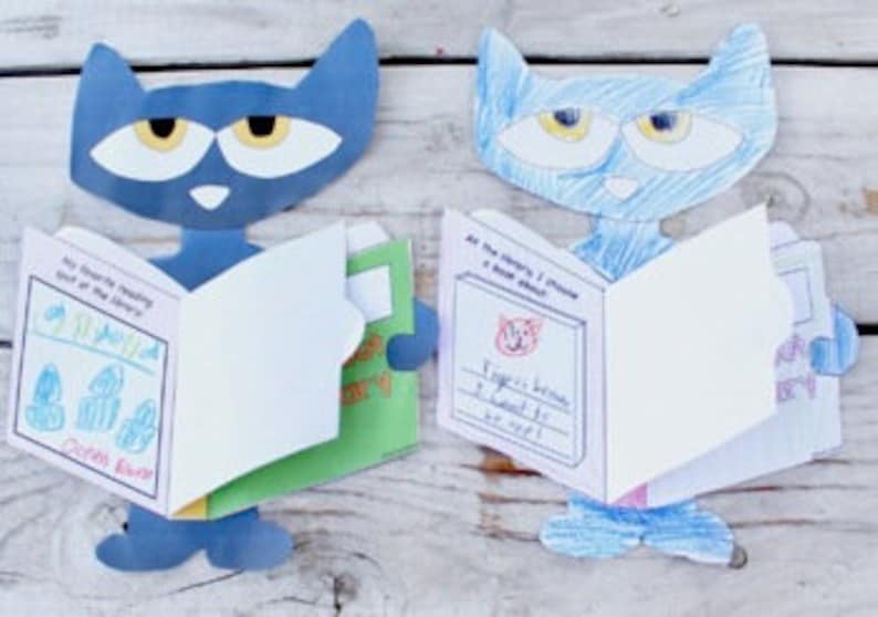 Pete the Cat Checks Out the Library: Book Craft Reading Activity Back ...