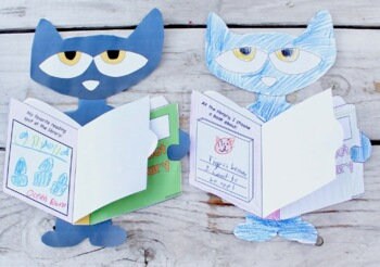 Pete the Cat Checks Out the Library: Book Craft Reading Activity Back ...
