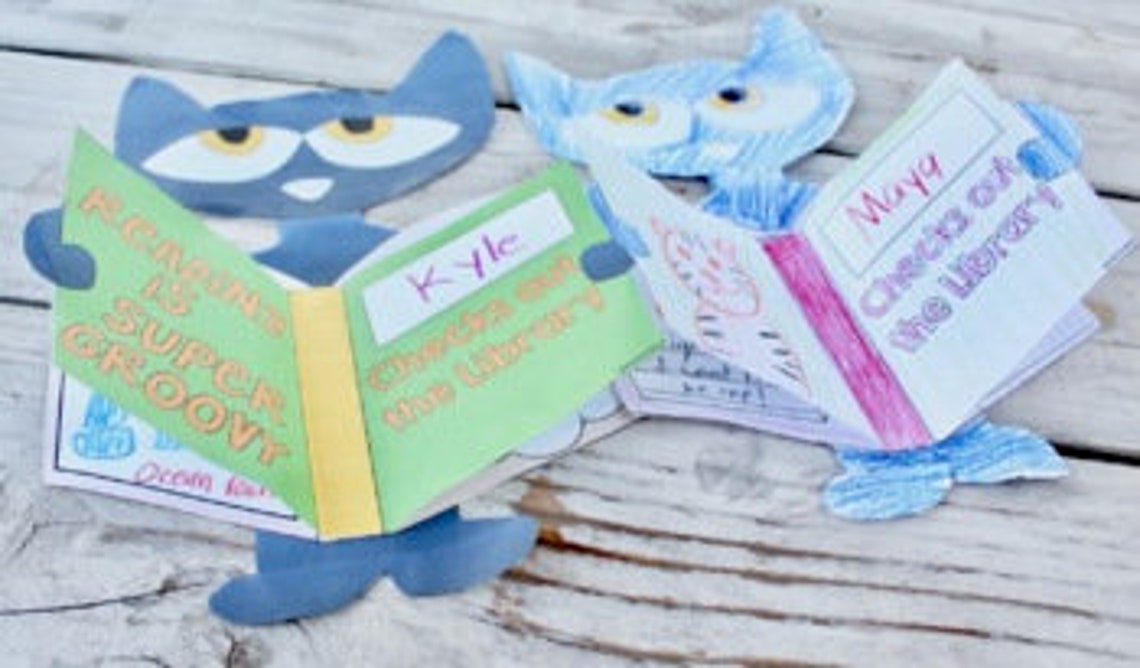 Pete the Cat Checks Out the Library: Book Craft Reading Activity Back ...