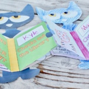 Pete the Cat Checks Out the Library: Book Craft Reading Activity Back ...