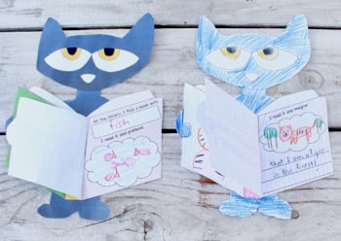 Pete the Cat Checks Out the Library: Book Craft Reading Activity Back ...