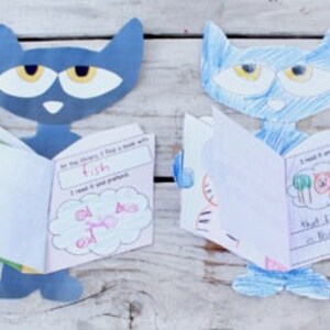 Pete the Cat Checks Out the Library: Book Craft Reading Activity Back ...