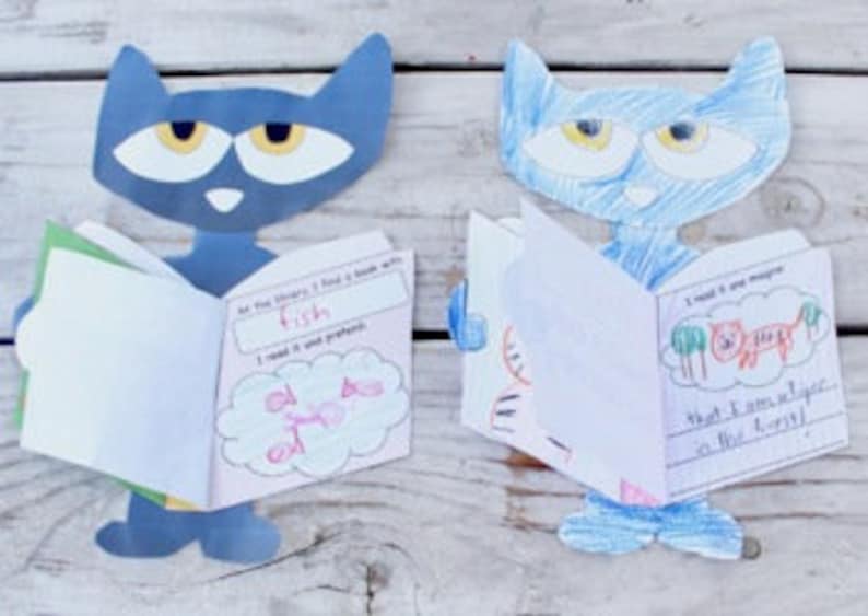 Pete the Cat Checks Out the Library: Book Craft Reading Activity Back ...