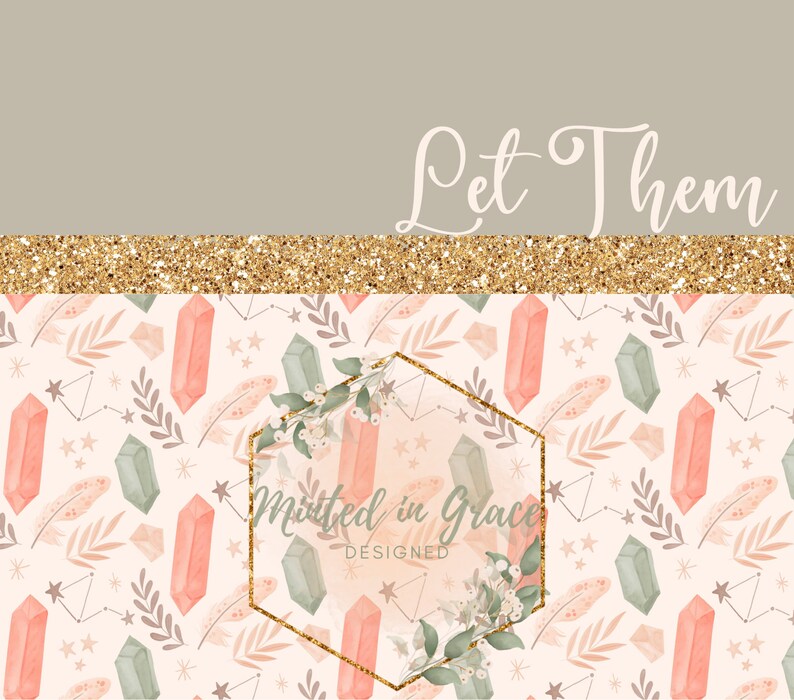 Let Them Sublimation Tumbler Wrap, 20oz Skinny Tumbler Wrap Template ...