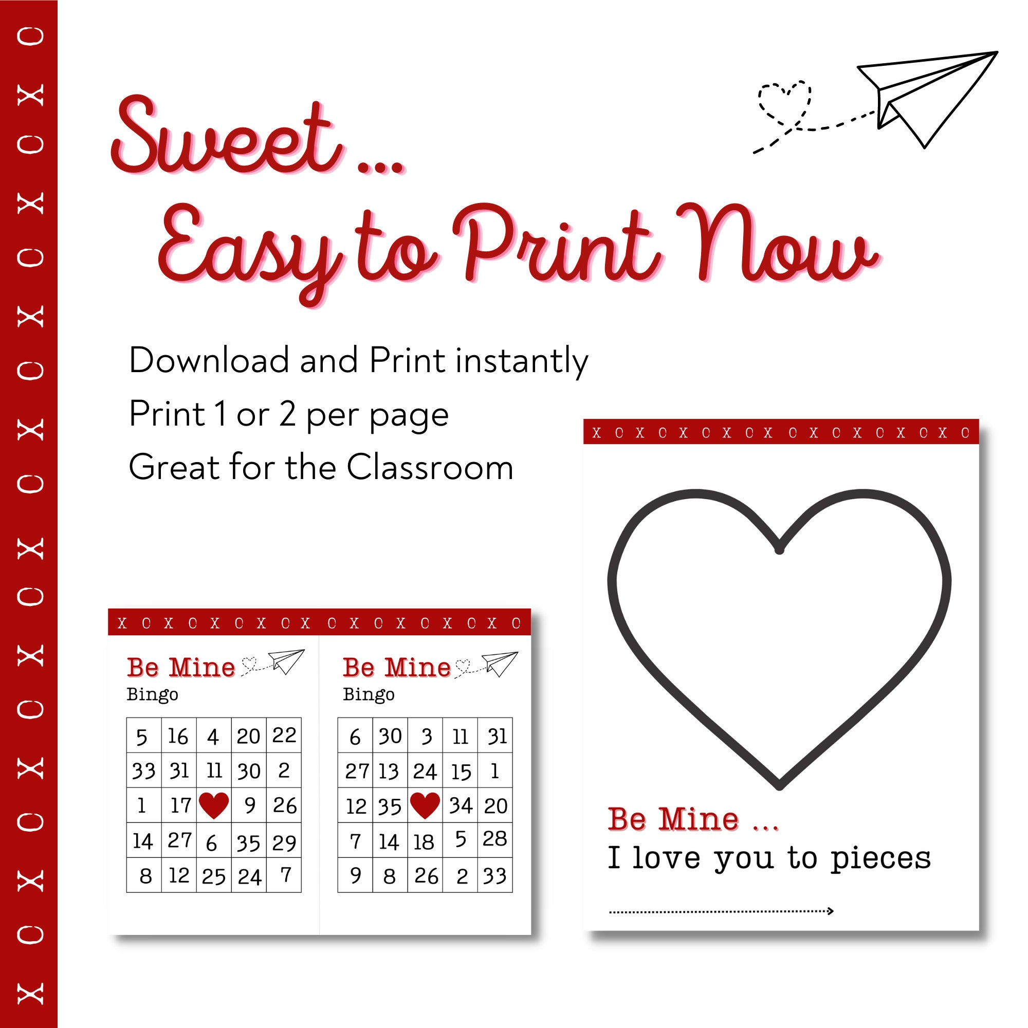 Printable Valentine Classroom Party Bundle, Instant Download, Banner ...