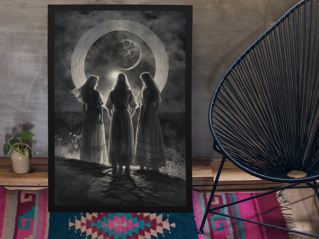 Vintage Witch Occult Print Gothic Home Decor Wiccan Art Dark Art Print ...