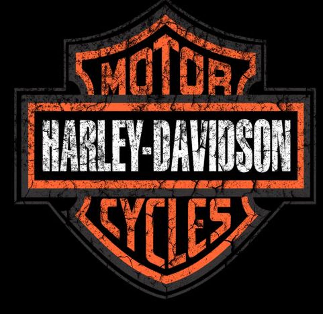 Harley Davidson Vintage Texture Logo PSD PNG SVG - Etsy