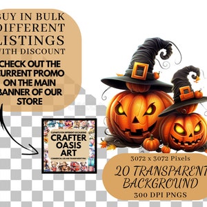 Watercolor Halloween Scary Pumpkin Clipart Bundle, Happy Halloween ...