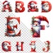 Christmas Santa Alphabet Clipart, Santa Alphabet Prints, Retro ...