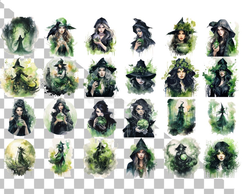 100 Witch Clipart PNG Mega Pack Witch Clip Art Magic Clip - Etsy