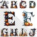 Halloween Spooky Alphabet Clipart, Halloween Prints, Scary Halloween ...