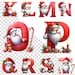 Christmas Santa Alphabet Clipart, Santa Alphabet Prints, Retro ...