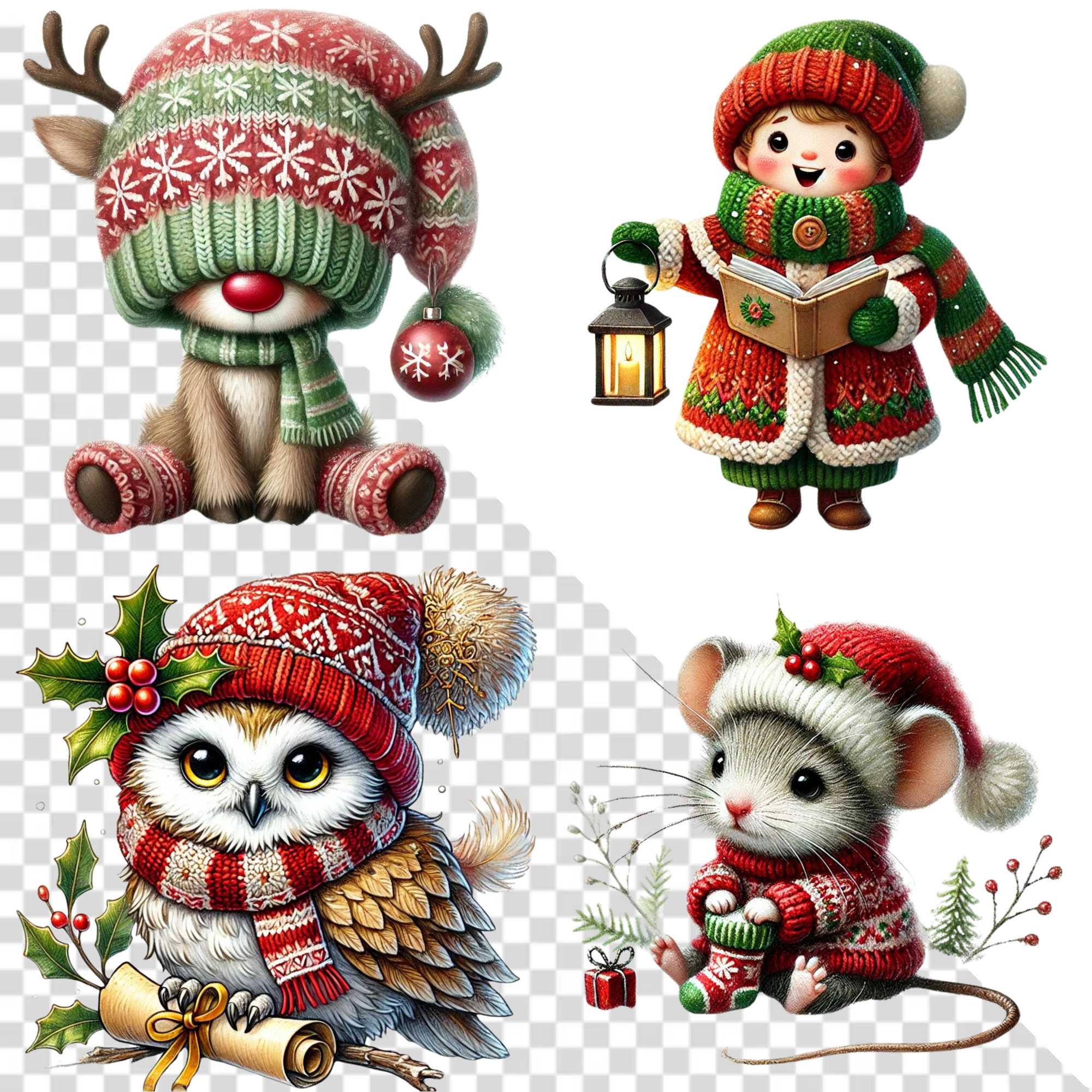 Christmas Character Clipart, Christmas Decorations Clipart, Christmas ...