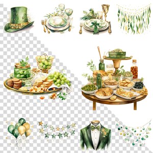 Watercolor Happy New Year Clipart, Gold New Years Decorations PNG SVG ...