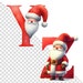 Christmas Santa Alphabet Clipart, Santa Alphabet Prints, Retro ...