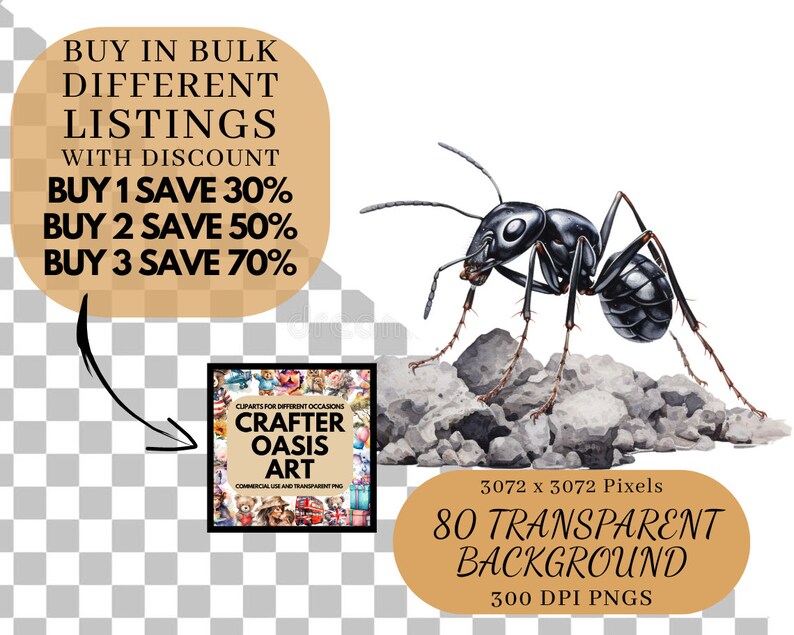 Clipart Ant Mega Clipart Bundle, Pend Ant, Printable Ants, Watercolor ...