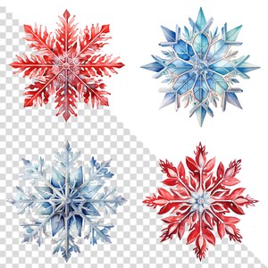 Watercolor Winter Snowflake Clipart, Snowflake SVG PNG, Winter Snow ...
