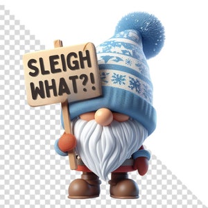 Christmas Gnome Clipart, Winter Clipart Bundle, Garden Gnome PNG SVG ...