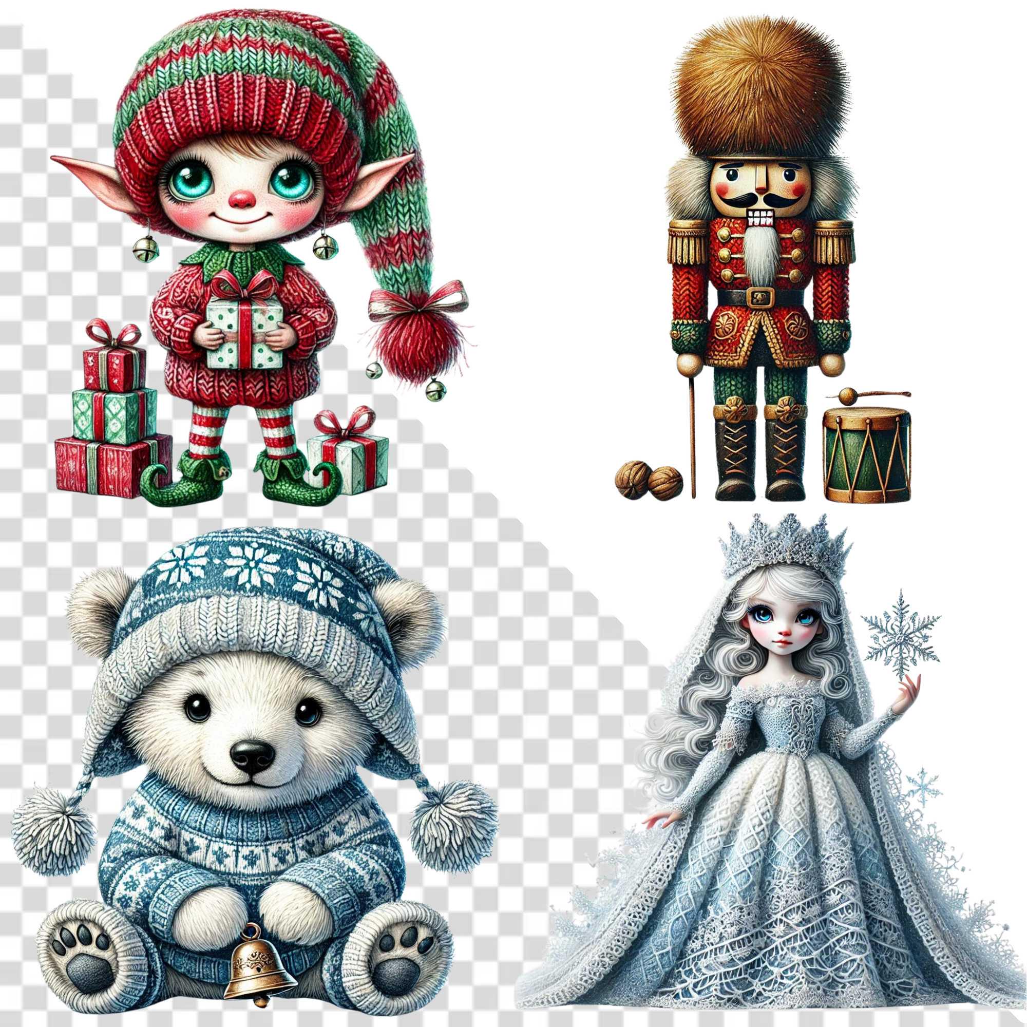 Christmas Character Clipart, Christmas Decorations Clipart, Christmas ...
