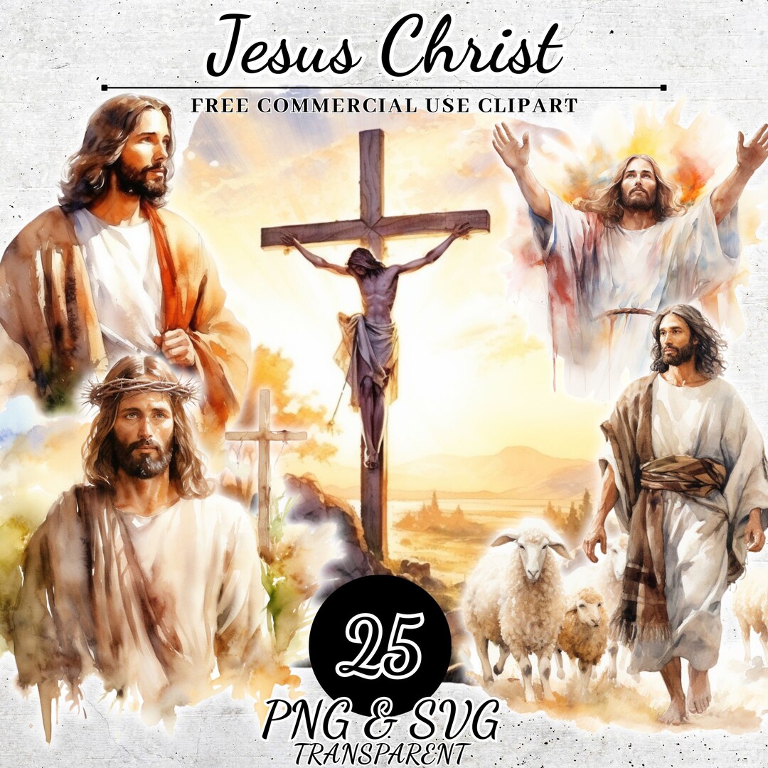 Watercolor Jesus Christ Clipart, Watercolor Printable Christ, Jesus ...