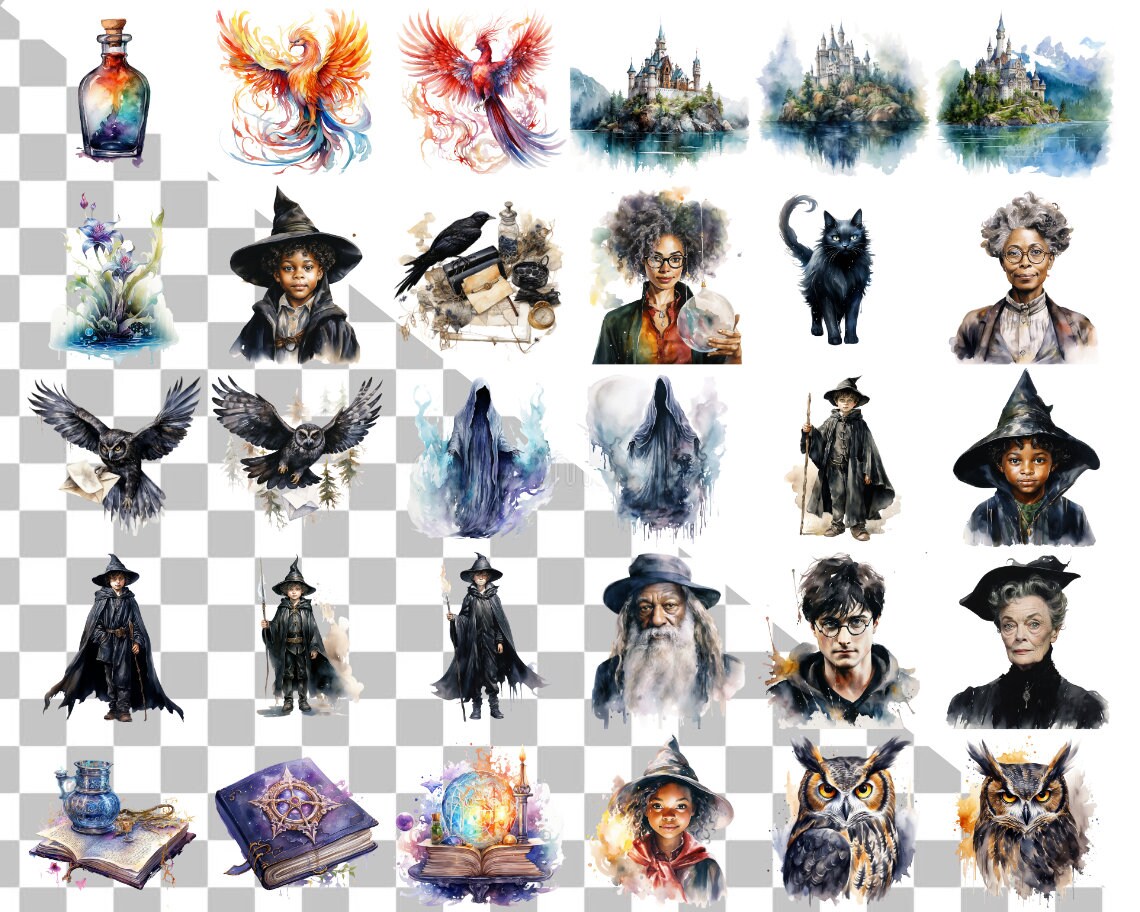 Black Magic School Bundle Clipart, Nursing School Bundl, Wizard Magic ...