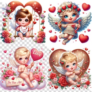 Cute Valentine Cupid Clipart, Gift for Valentines, Personalized ...