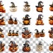 Watercolor Halloween Scary Pumpkin Clipart Bundle, Happy Halloween ...
