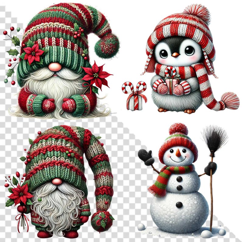 Christmas Character Clipart, Christmas Decorations Clipart, Christmas ...
