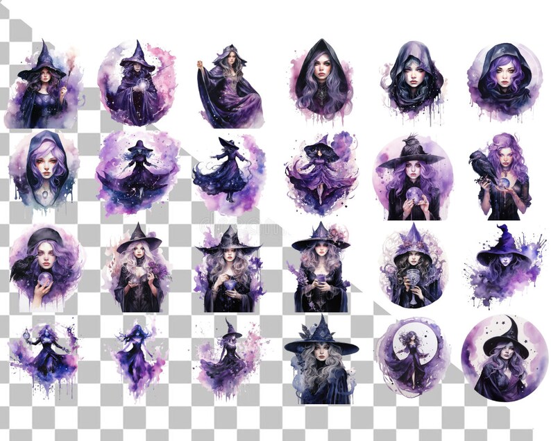 100 Witch Clipart PNG Mega Pack Witch Clip Art Magic Clip - Etsy