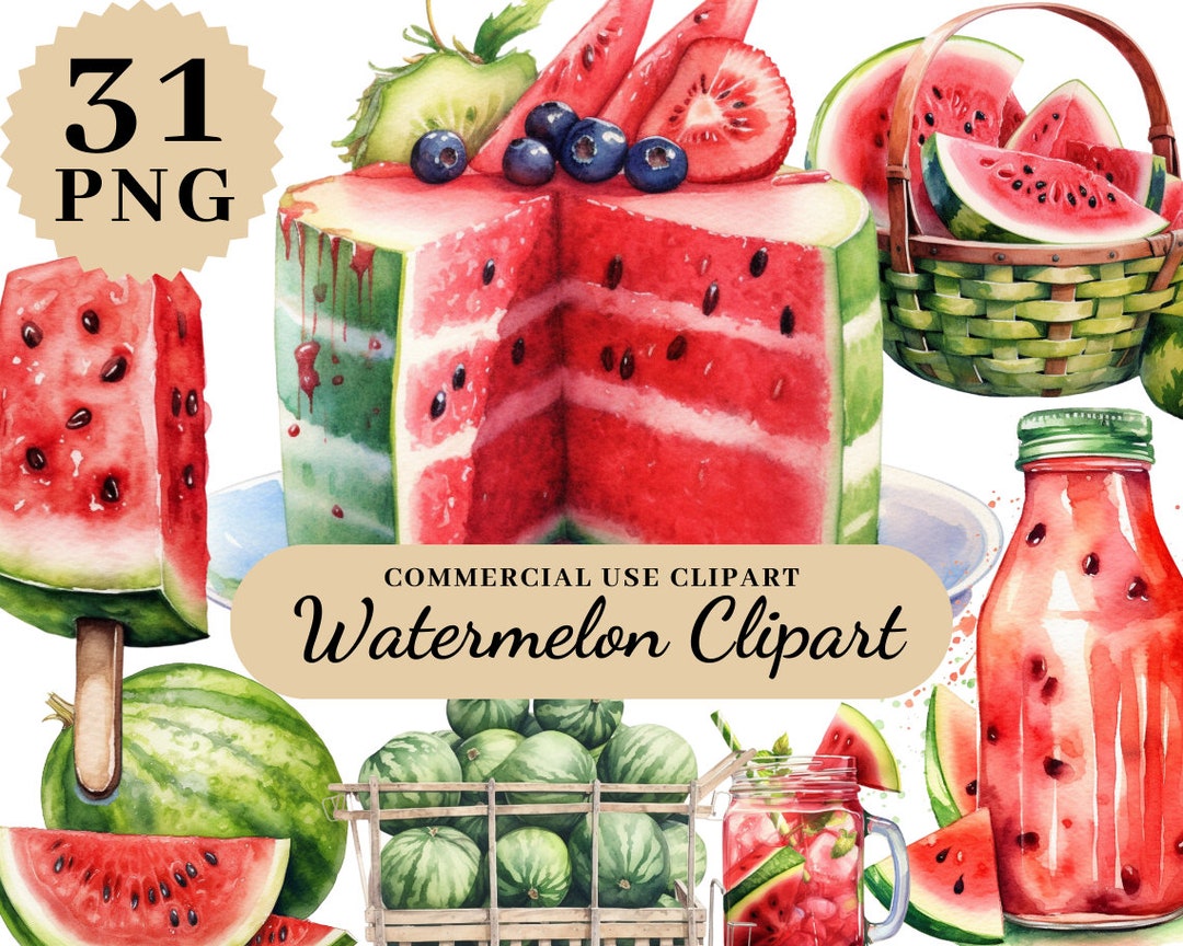 31 PNG Watercolor Watermelons Clipart, Water Melon, Watermelon Sweets ...