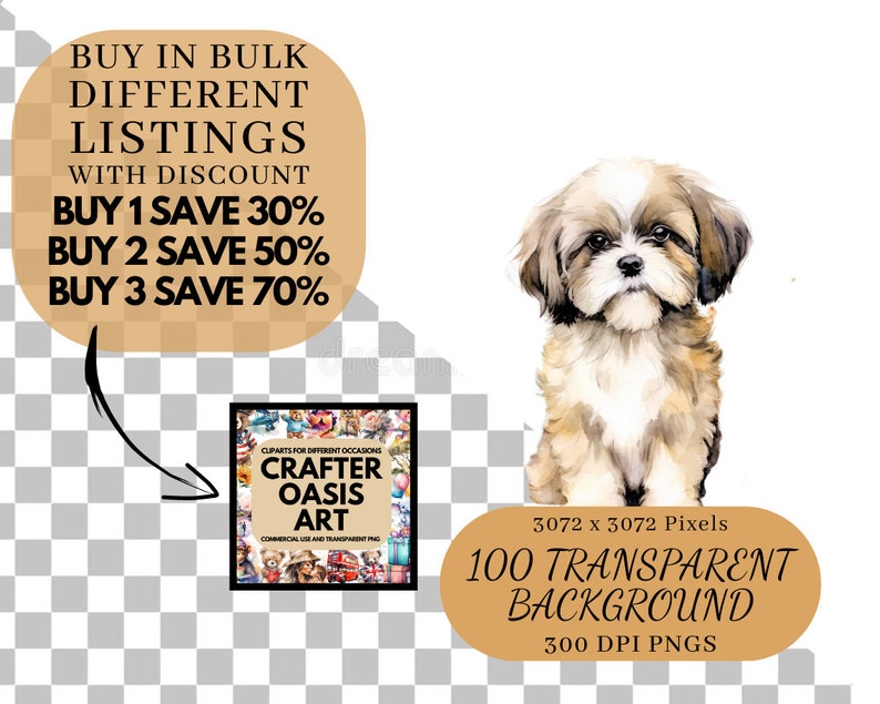 100 PNG Watercolor Puppies Clipart Dog PNG Bundle Dog - Etsy