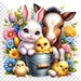 Easter Spring Animals Clipart, Spring Decorations Clipart, Cute Animal ...
