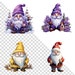 Watercolor Christmas Gnome Clipart, Winter Clipart Bundle, Garden Gnome ...