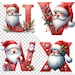 Christmas Santa Alphabet Clipart, Santa Alphabet Prints, Retro ...