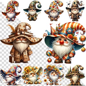 Watercolor Garden Gnomes Pngs, Garden Gnome Festival, Floral Spring ...